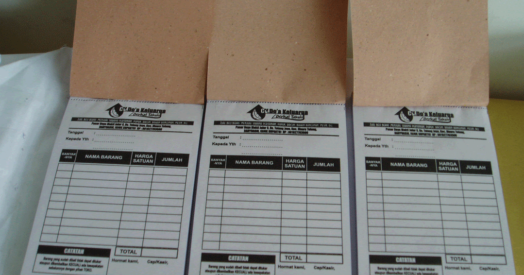 Tempat Cetak Nota Murah di Cawang Jakarta Timur