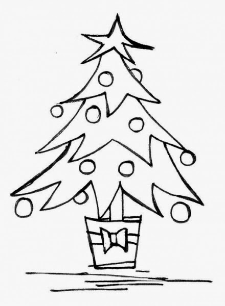 Jocuri pentru copii mari şi mici: Brazi de craciun - planse de colorat