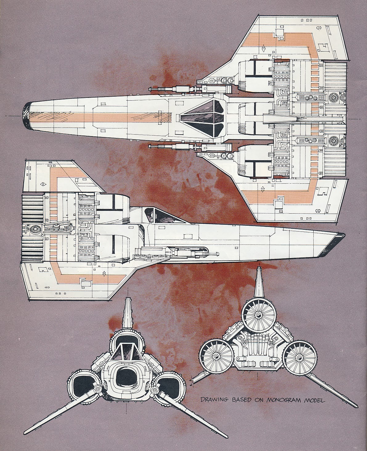 The Dork Review: Rob's Room: Spaceship Schematic Drawings