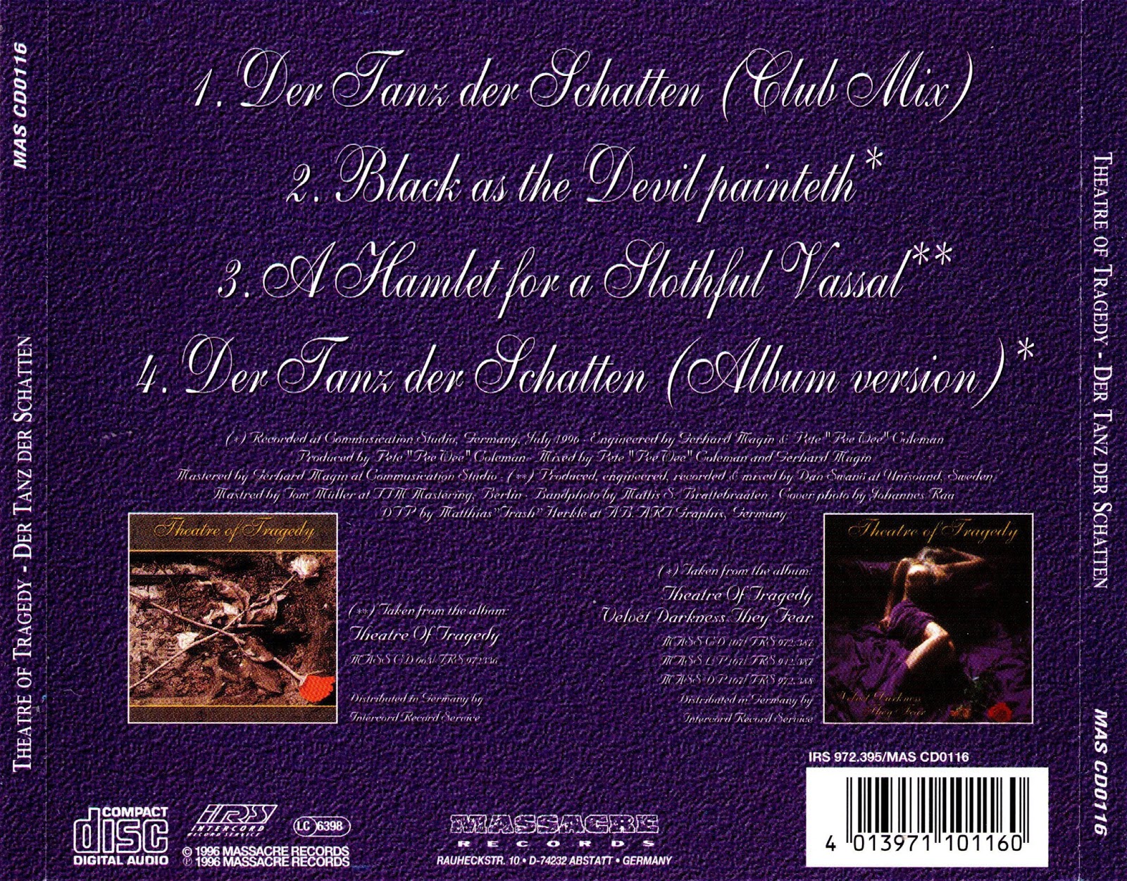 1996 Velvet Darkness They Fear - Theatre of Tragedy - Rockronología