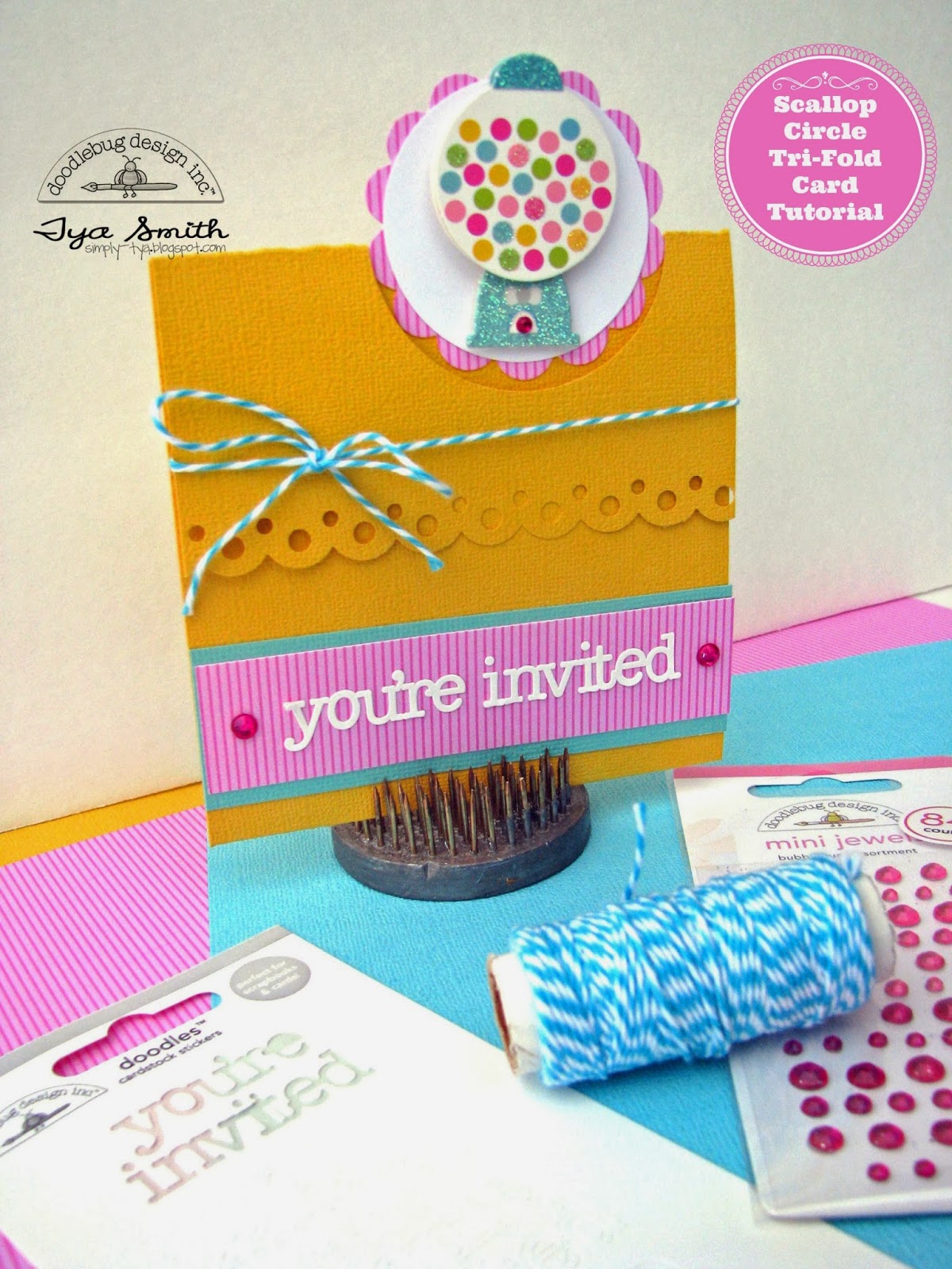 Simply Tya: Scallop Circle Tri-Fold Card Tutorial