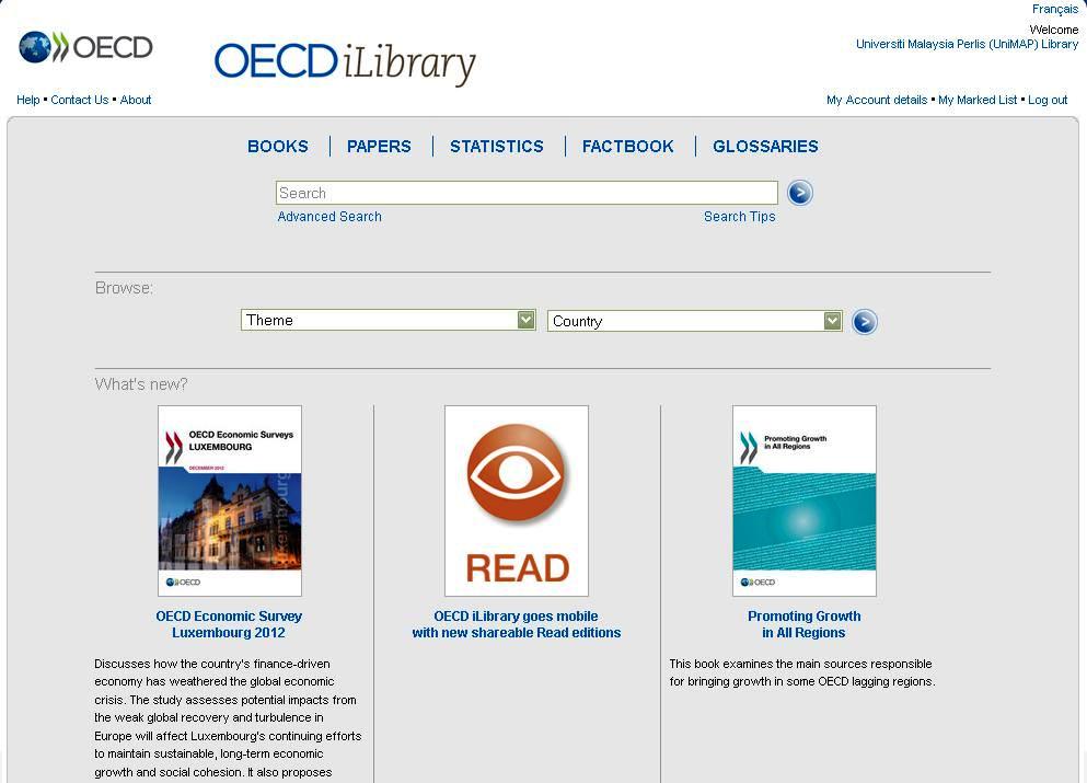 UniMAP Library: TRIAL ACCESS TO : OECD iLibrary