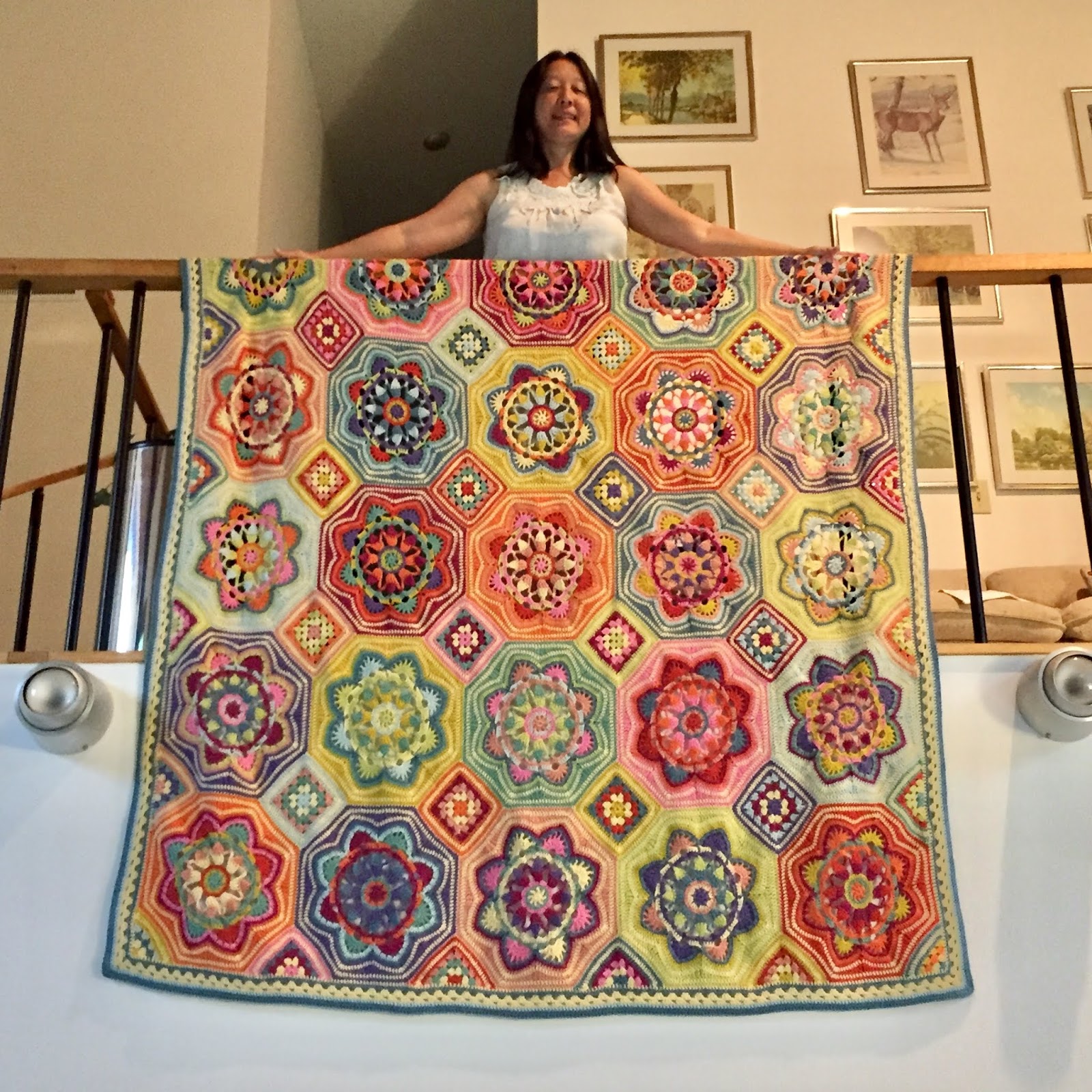 Fireside Whimsy: Persian Tiles Eastern Jewels Afghan