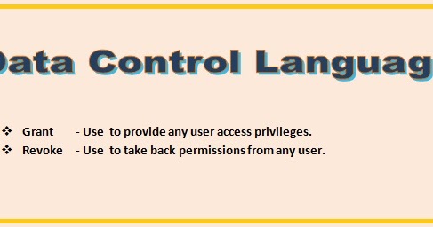 DCL | Data Control Language