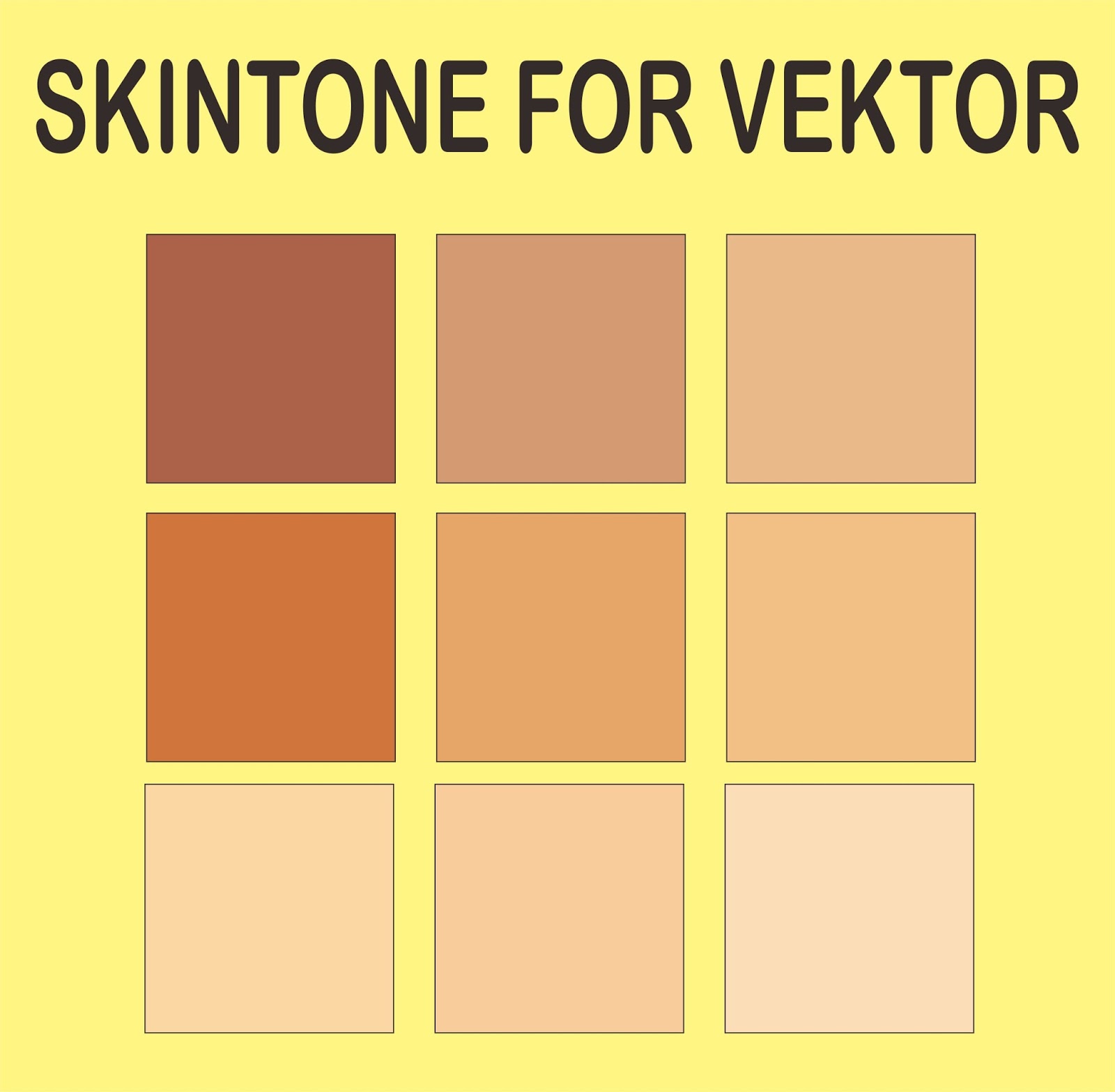 DOWNLOAD SKINTONE (WARNA KULIT) UNTUK COREL - VEKTORKU | Tutorial CorelDraw