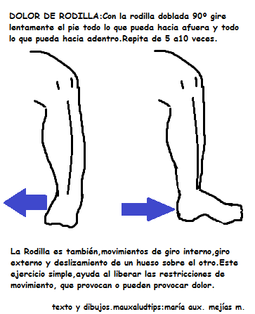 TIPS PARA ALIVIO DIARIO DEL DOLOR: Dolor de Rodilla