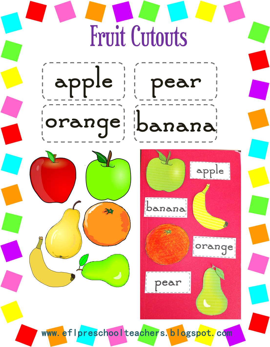 ESL/EFL Preschool Teachers: Fruit Theme for the ELL