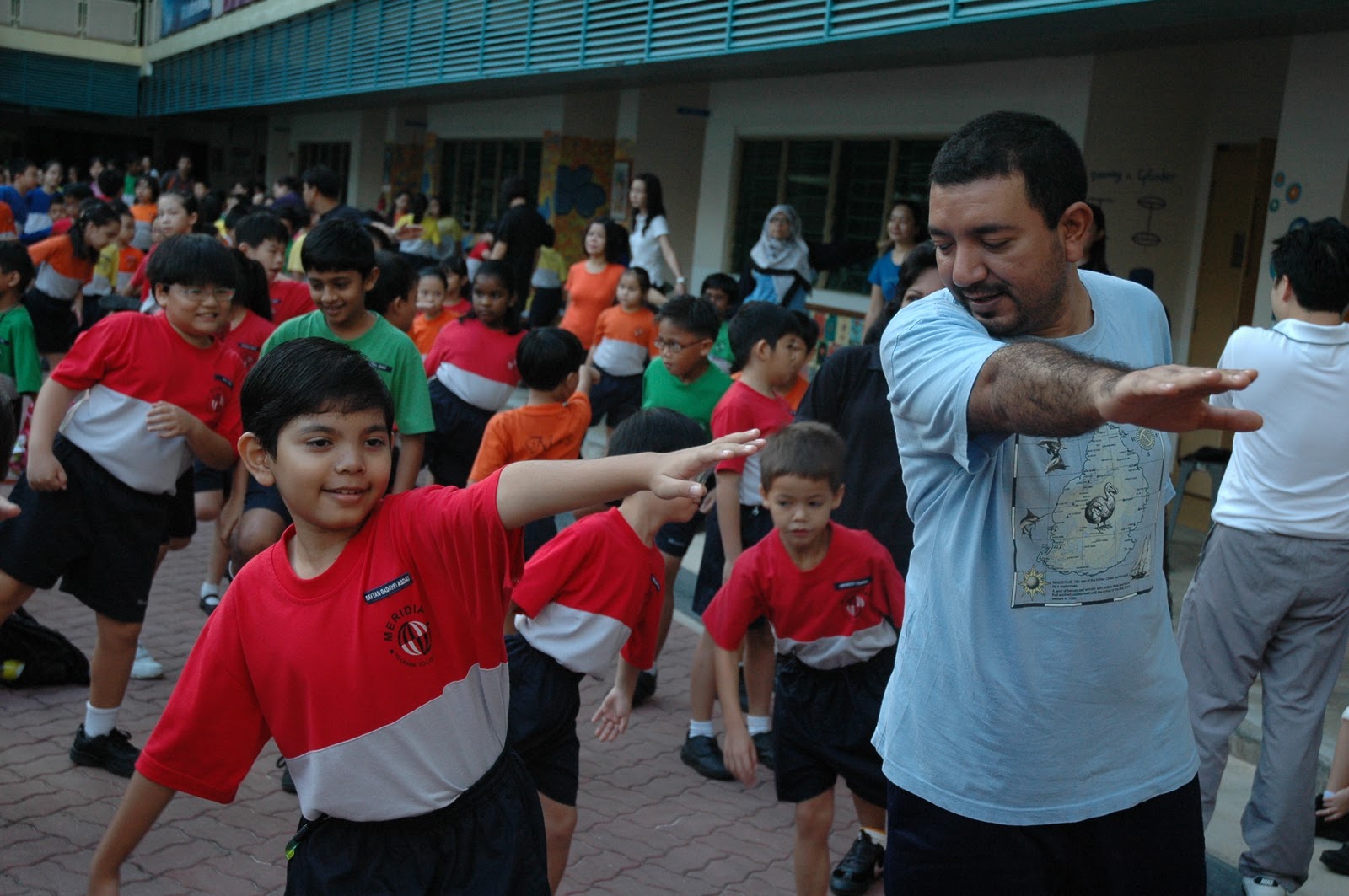 Meridian Primary School Singapore: Friday Exercise With Parents