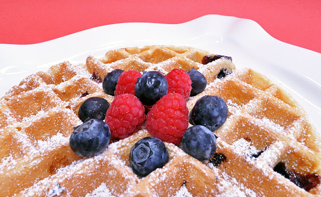 All That's Left Are The Crumbs: Red, White & Blue Waffles