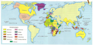 laprofeanaencuarto: mapa de los imperios coloniales del siglo XIX
