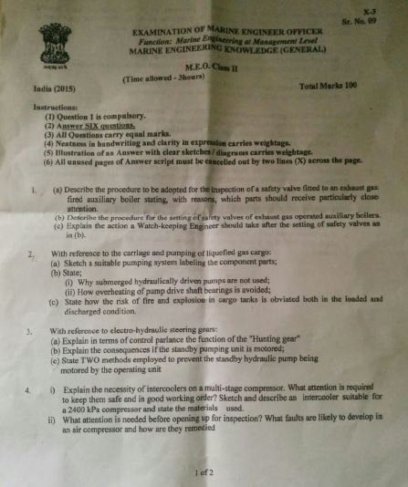 General 📓📚- MEO Class 2 Papers