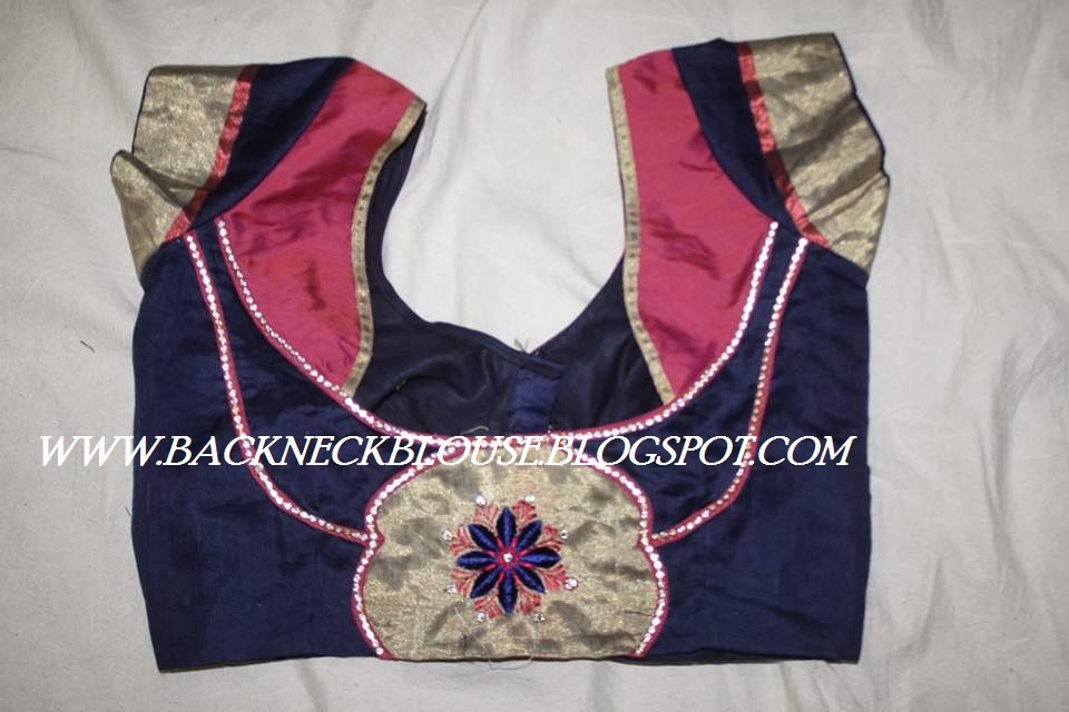 BACK NECK BLOUSE READY MADE AND CUSTOMIZED DESIGNER BLOUSE WITH BLOUSE ...