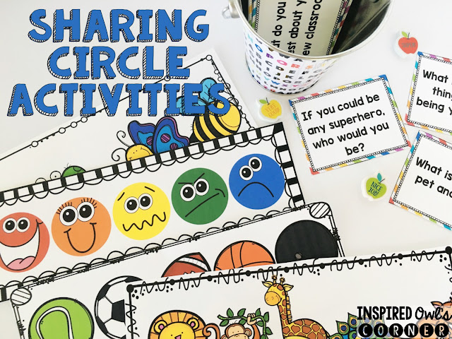 Classroom Community Building Ideas and Free Sharing Circle Activity - Inspired Owl's Corner