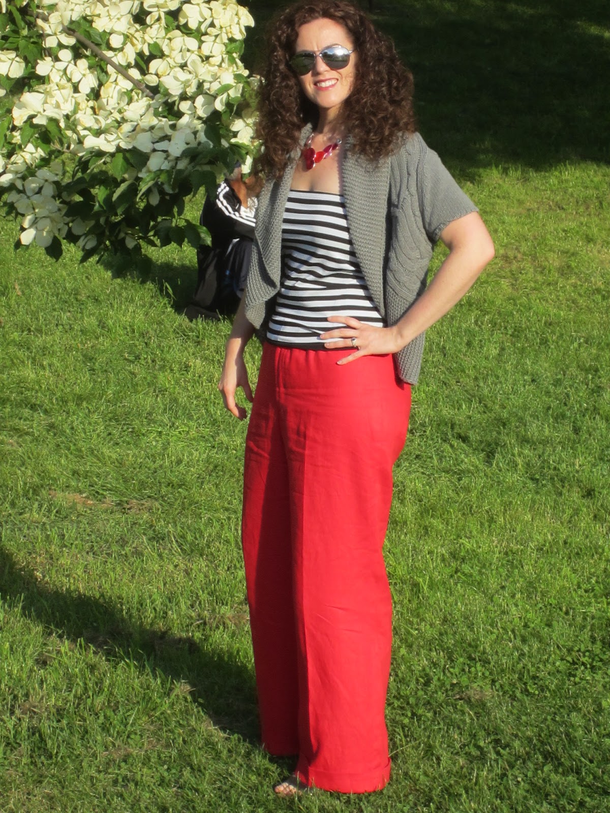 Clio & Phineas: Red Linen Pants Reveal!