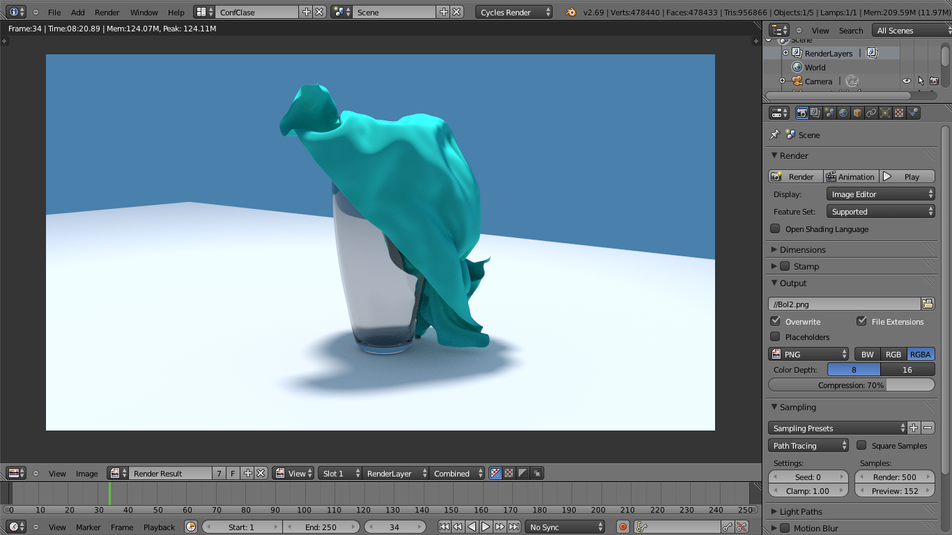 Animación 3D: Animación de simulación física
