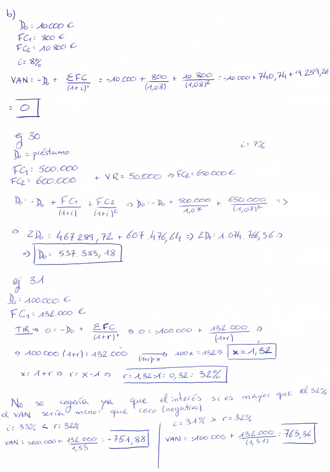 moniapuntes: ejercicios resueltos economía (VAN, TIR ...) moniapuntes: ejercicios resueltos economía (VAN, TIR ...)