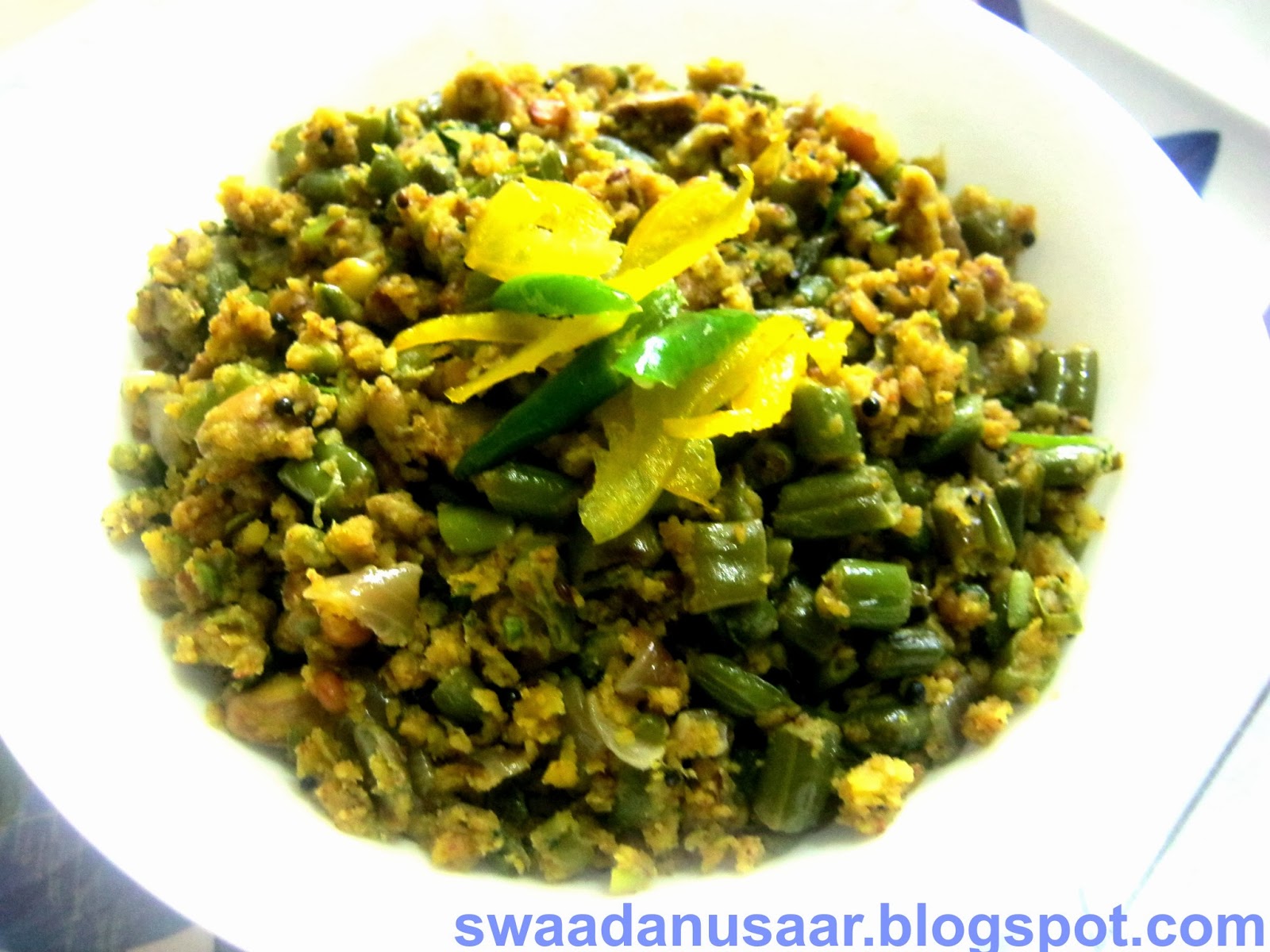 swaadanusaar: FRENCH BEANS ( INSTANT ) PATOLI..