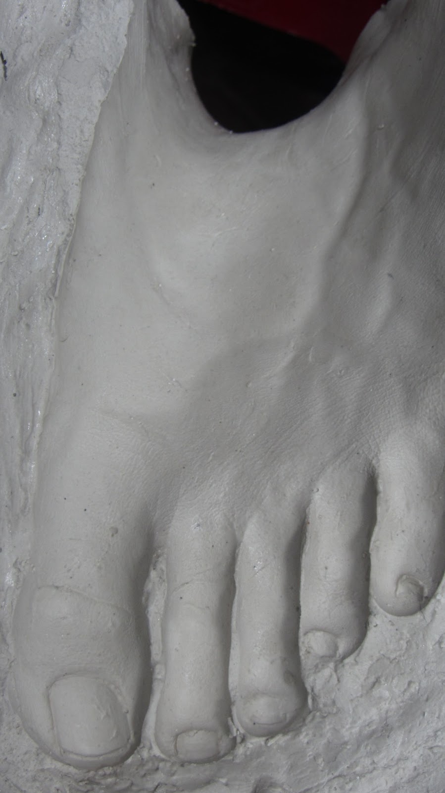 Modelado II: MOLDE DE YESO COMPUESTO PARA UN PIE