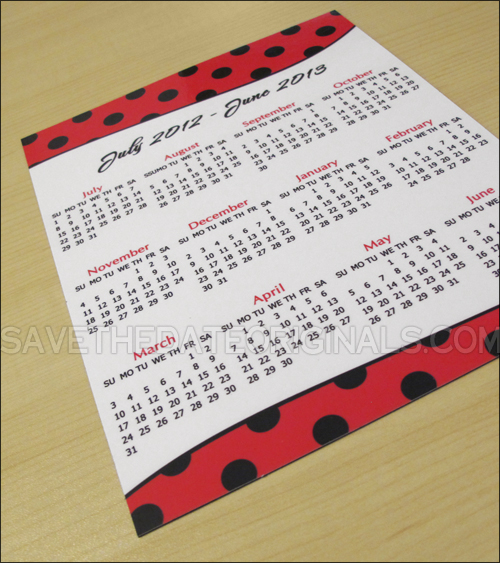 Save the Date Originals: Lady Bug Calendar
