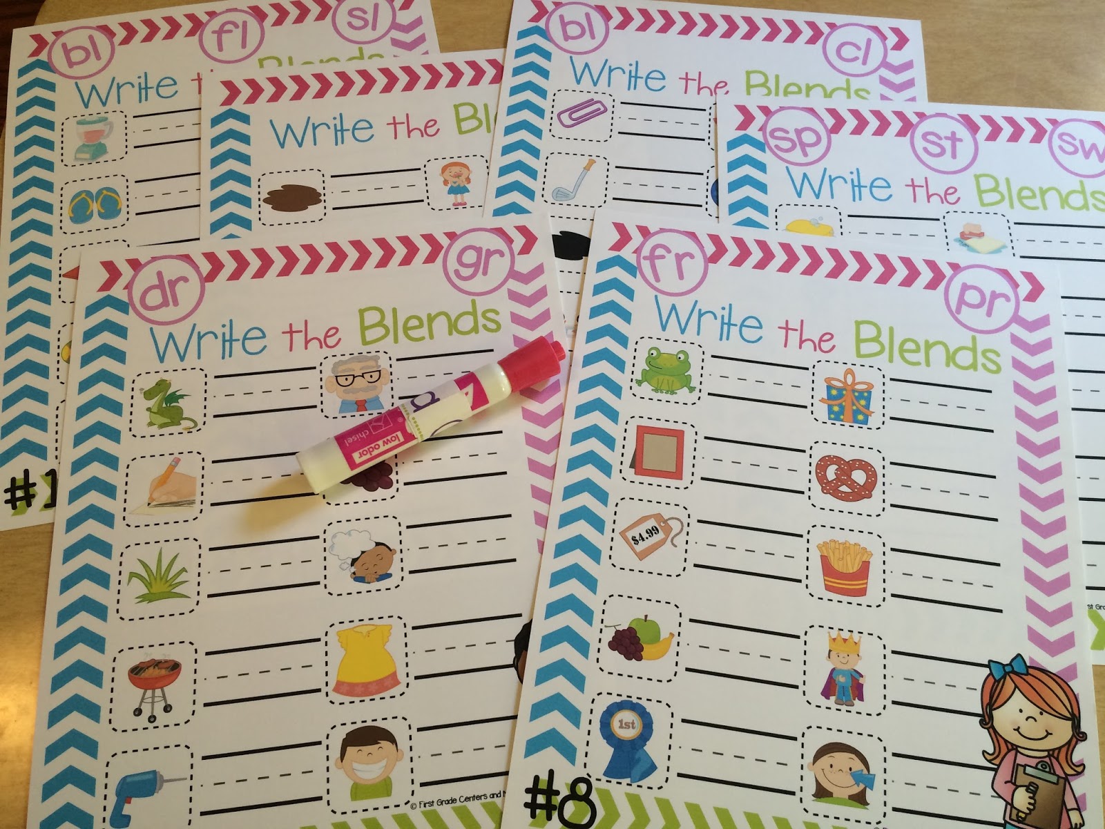 Beginning Consonant Blends - First Grade Centers and More