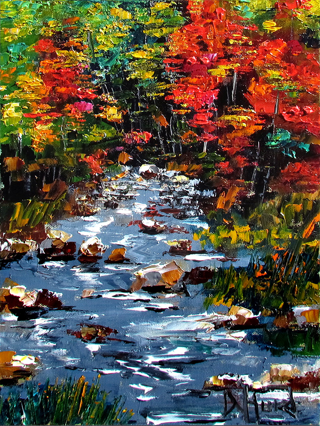 Debra Hurd Original Paintings AND Jazz Art: Landscape painting stream ...