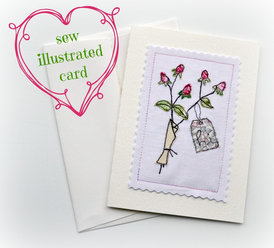 Bear, Dolly and Moi: a sweet sew illustrated card