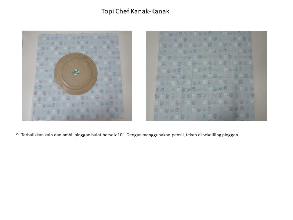 nanyfadhly: Cara Menjahit Topi Chef Kanak-Kanak Menggunakan Mesin Jahit