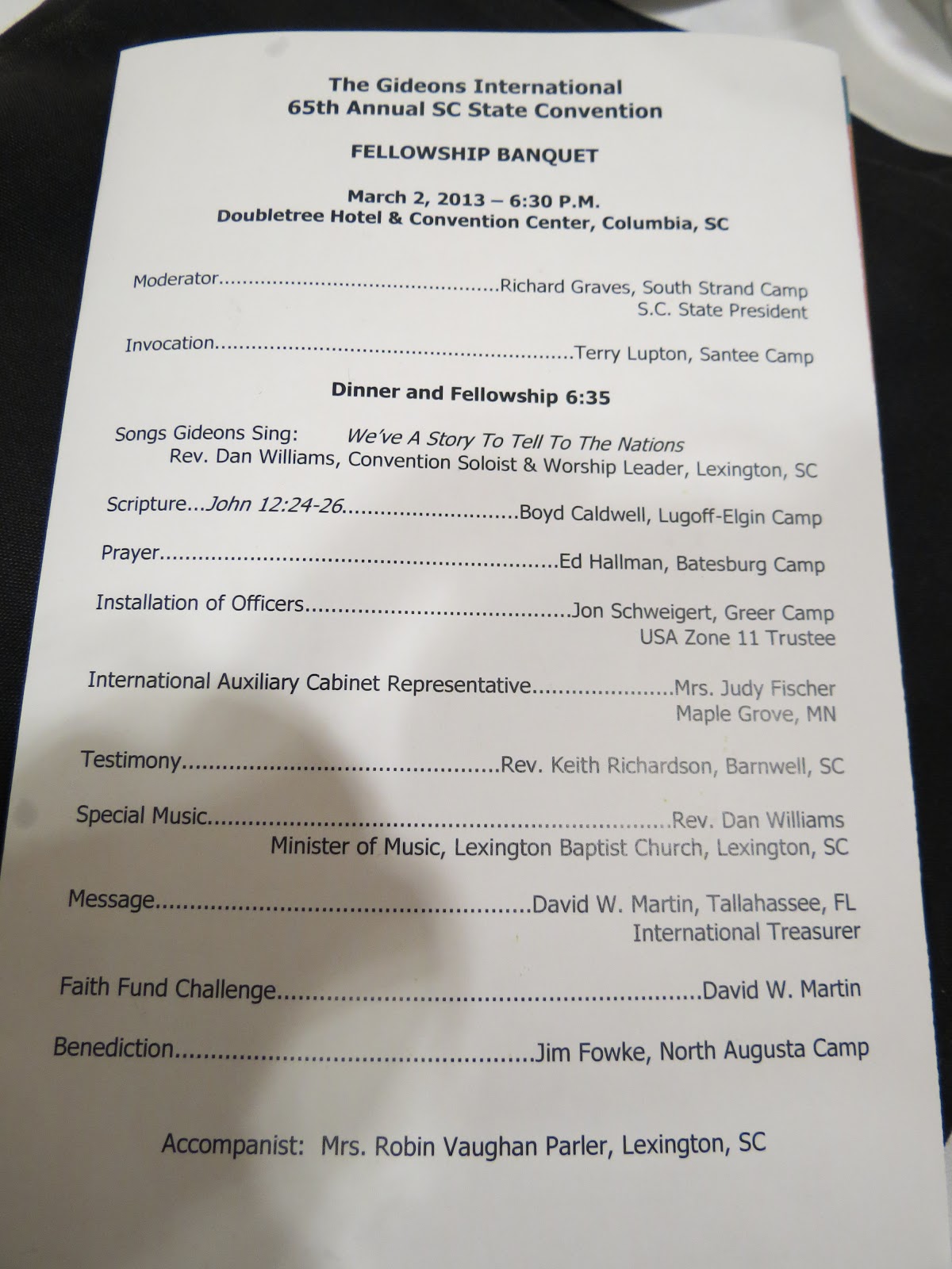 Our Family is Raised on Love: The Gideons International Convention