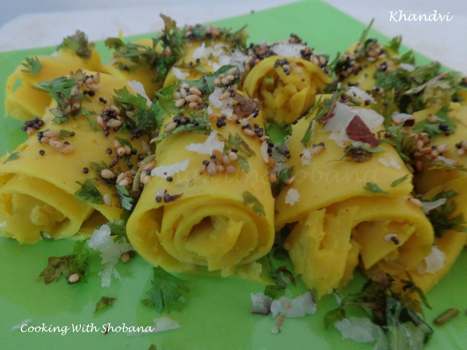 Cooking With Shobana : KHANDVI