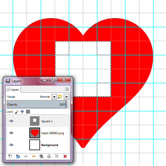 PhotoEffect: Heart Shaped Photo Collage in GIMP [Free Template]