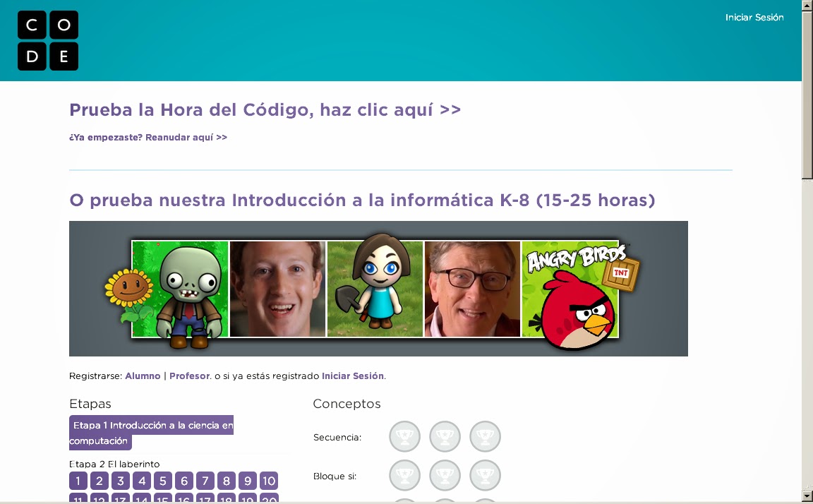 Edujuega: Introducción a la programación en code.org