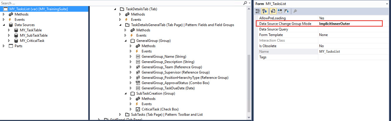 Microsoft Dynamics AX: D365/AX7 – How to use Change Group and Optional Record Mode properties