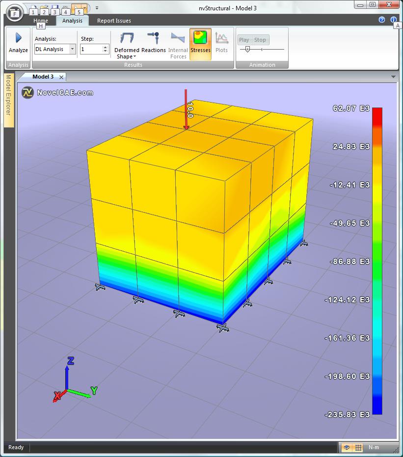 Sandbox by henderso: nvStructural for Opensees Tutorial 1