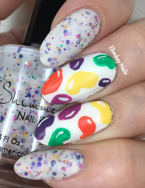 ehmkay nails: Jelly Bean Nail Art for Easter with KBShimmer Tempting Fete
