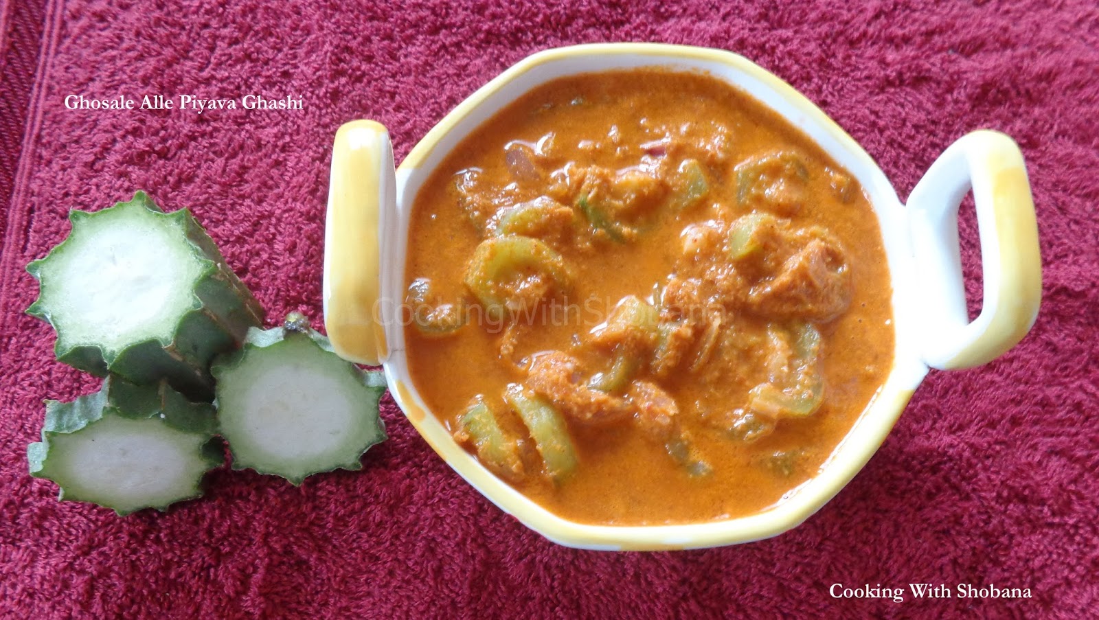 Cooking With Shobana : GHOSALE ALLE PIYAVA GHASHI (RIDGE GOURD CURRY)