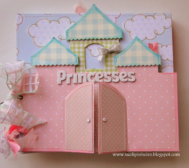 Molde album castillo princesas - Imagui
