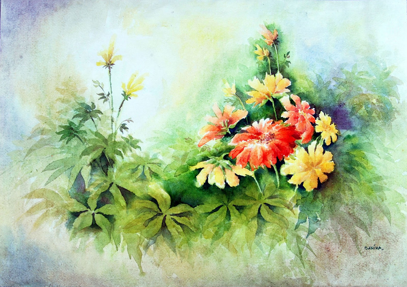 ArtEWorld by Sanika Dhanorkar: 97: Watercolour Painting: Flora n Fauna