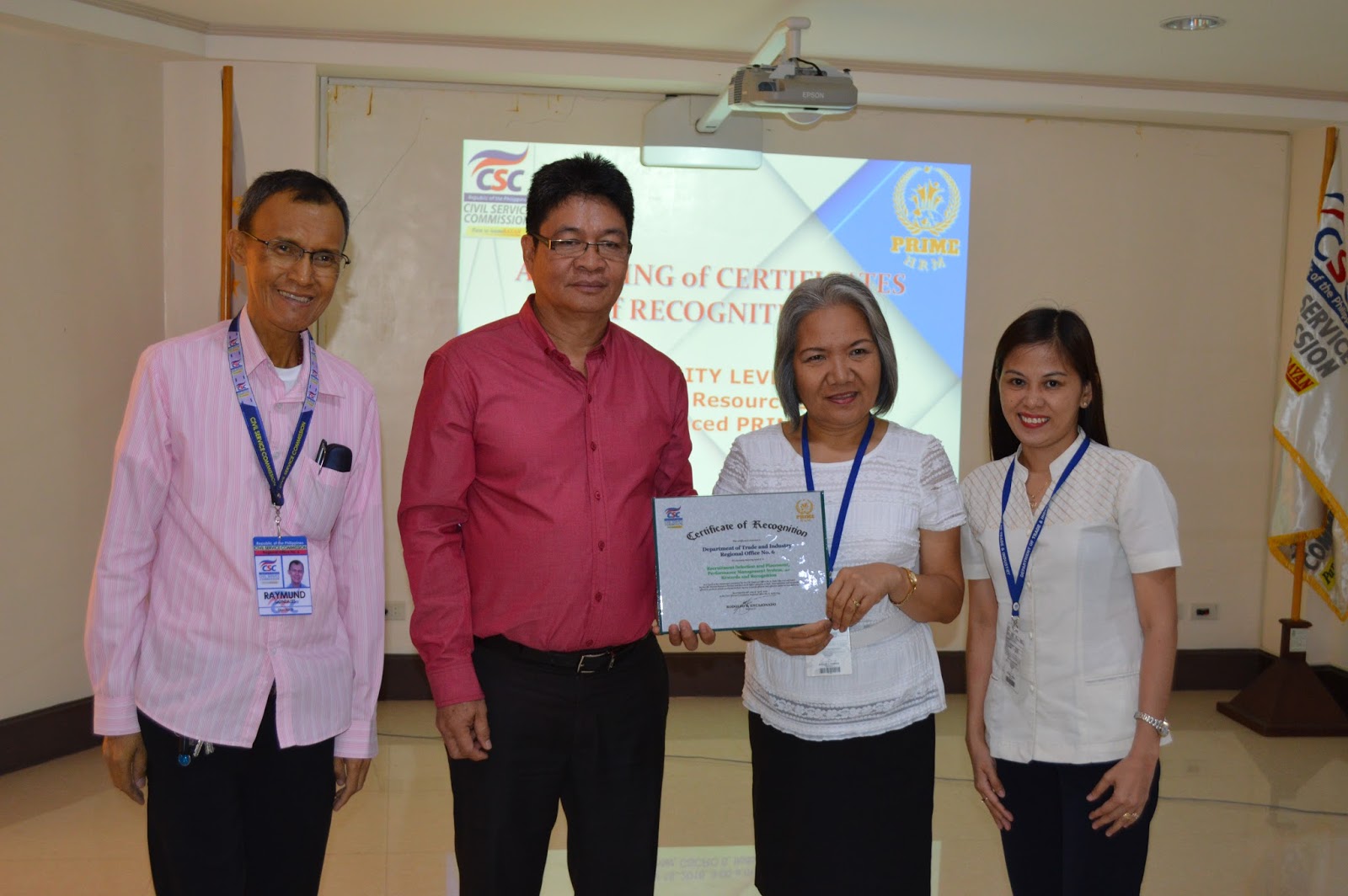 DTI VI News: PHOTO: DTI VI accredited by CSC with PRIME-HRM Level II