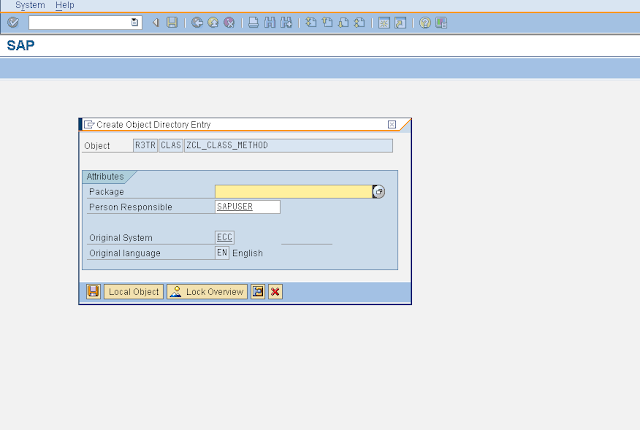 SAP TECH: Global Class creation and visibility of the class component-->Methods