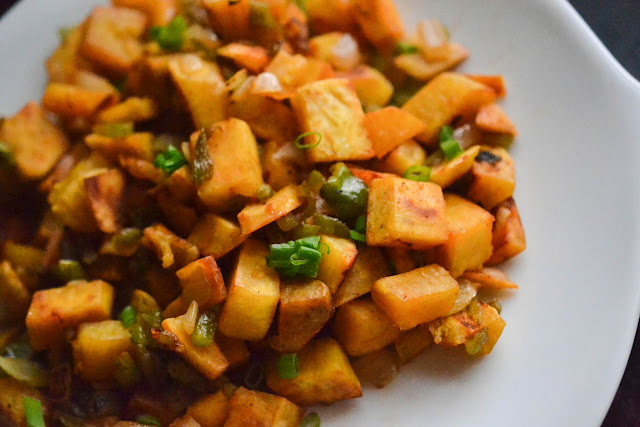 Greedy Girl : Sweet potato and roasted pepper hash