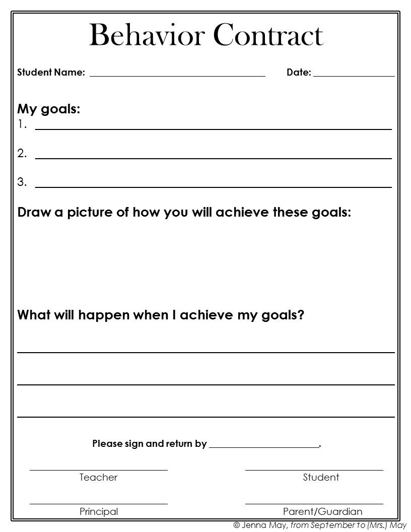 From September to (Mrs.) May: Ready, Set, Goals - Positive Behavior ...