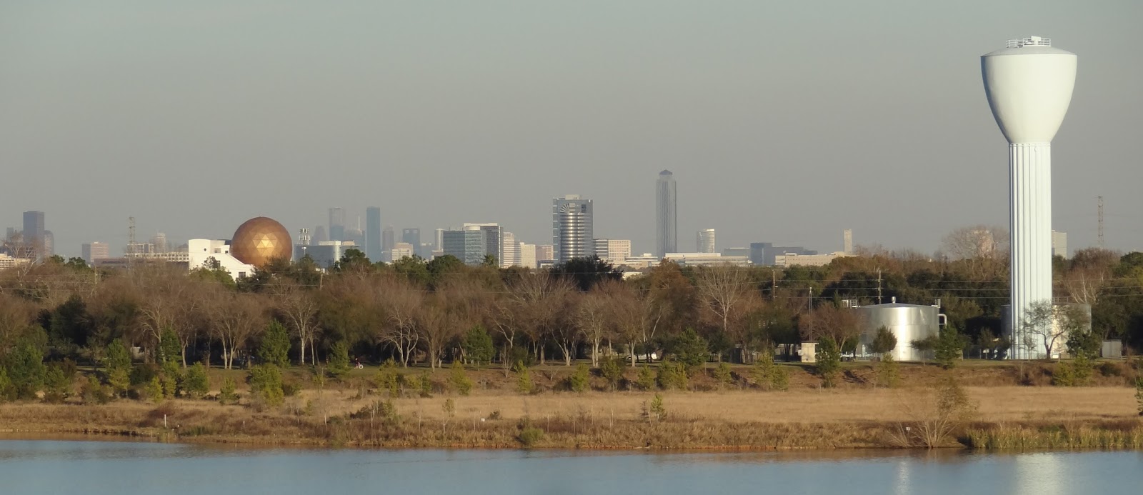 H-Town-West Photo Blog: Winter Landscape with Water Tower in West Houston