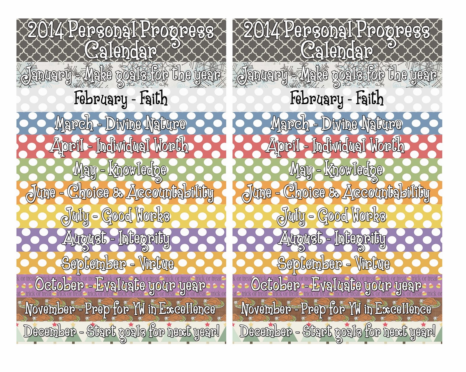 Young Women's Lesson Ideas: Personal Progress Goal Setting Activity