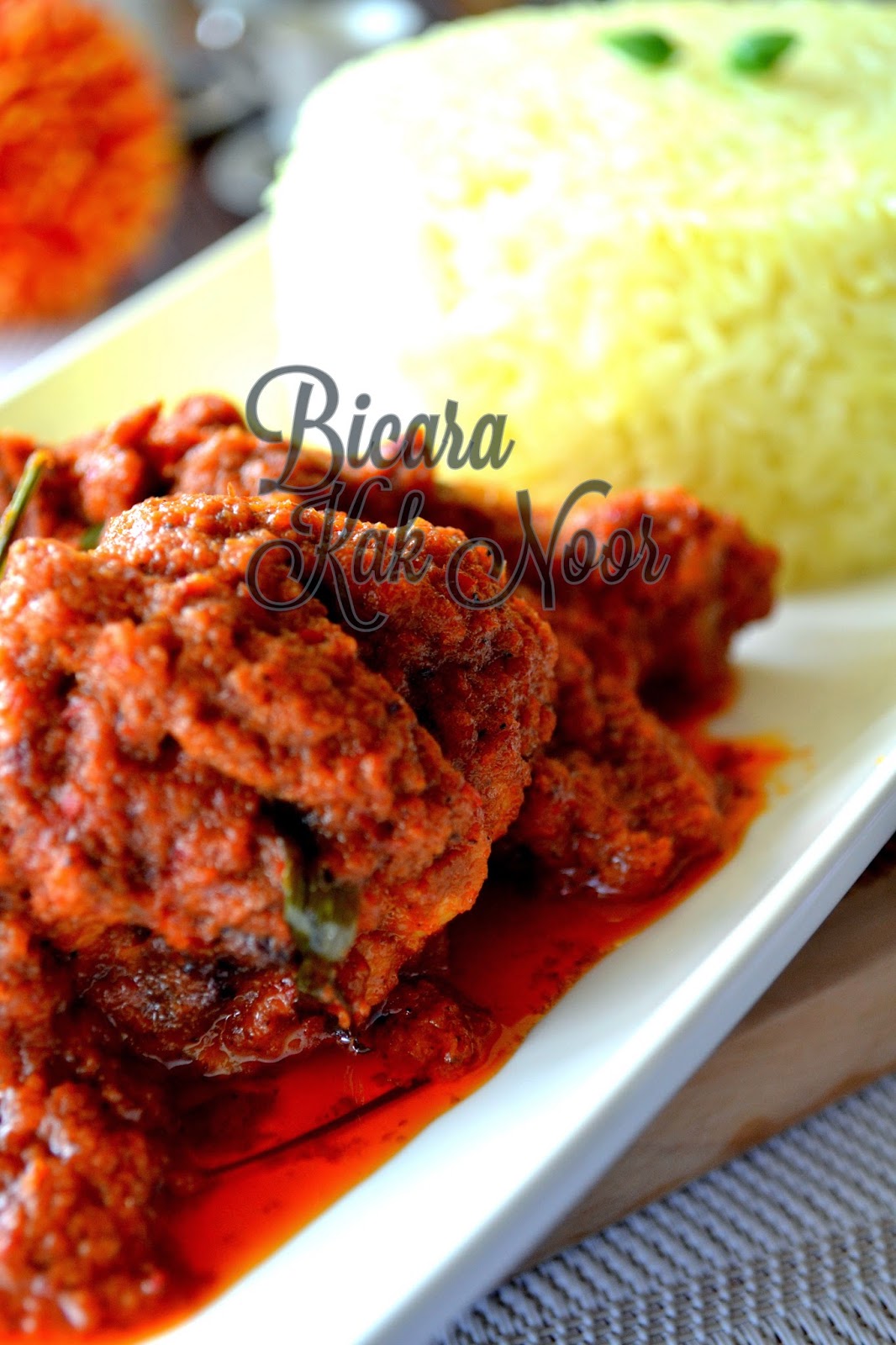 Pulut Kuning & Rendang Ayam - Dapur Kak Noor