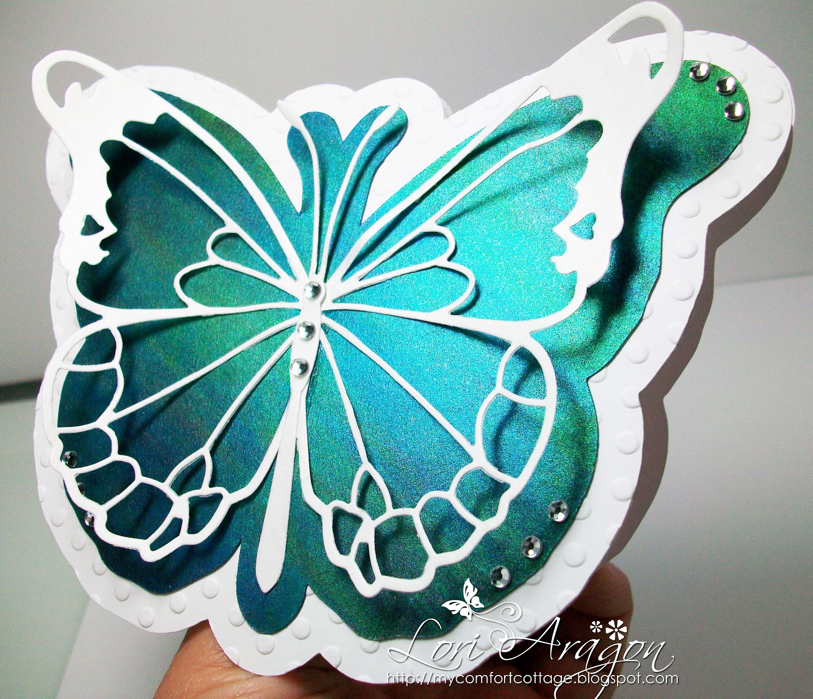 My Comfort Cottage: How to Create a Butterfly Card - Freebie and Challenge!