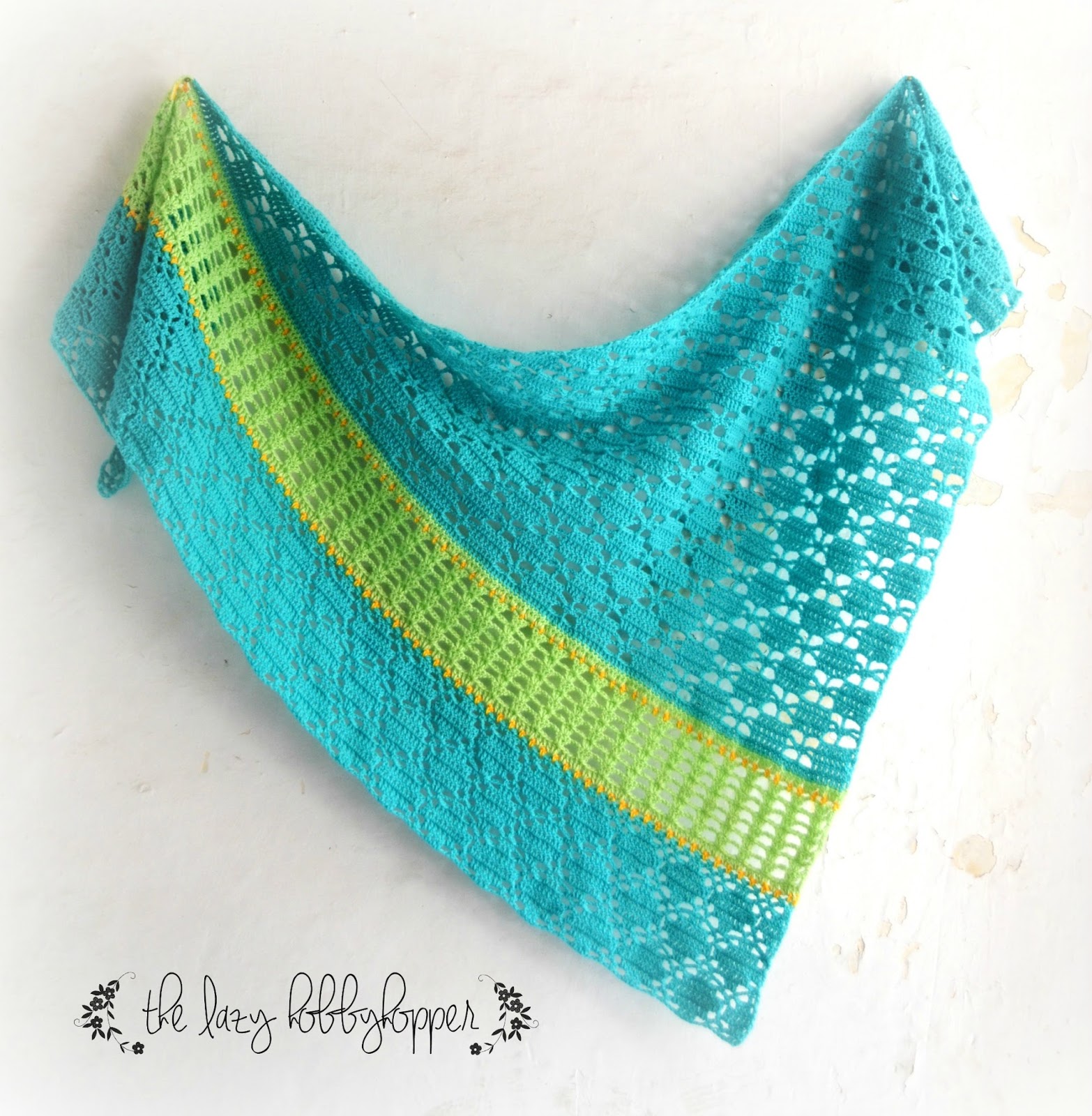 The Lazy Hobbyhopper: Asymmetrical shawl - new pattern
