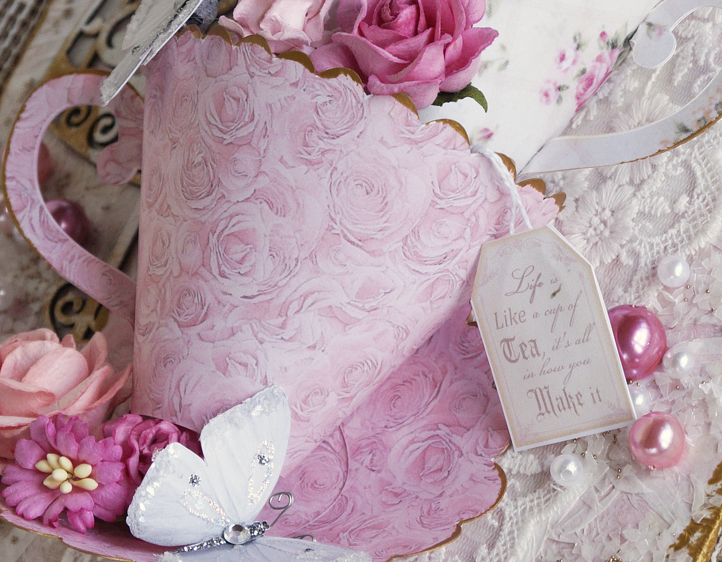 Terry's Scrapbooks: Reneabouquets 3D Tea Cup Canvas Design Team Project ...