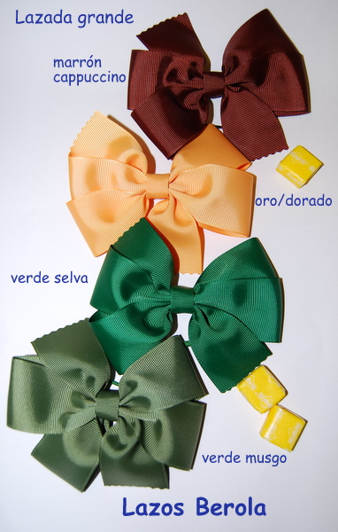 Lazos Berola: Lazos en colores lisos sencillos