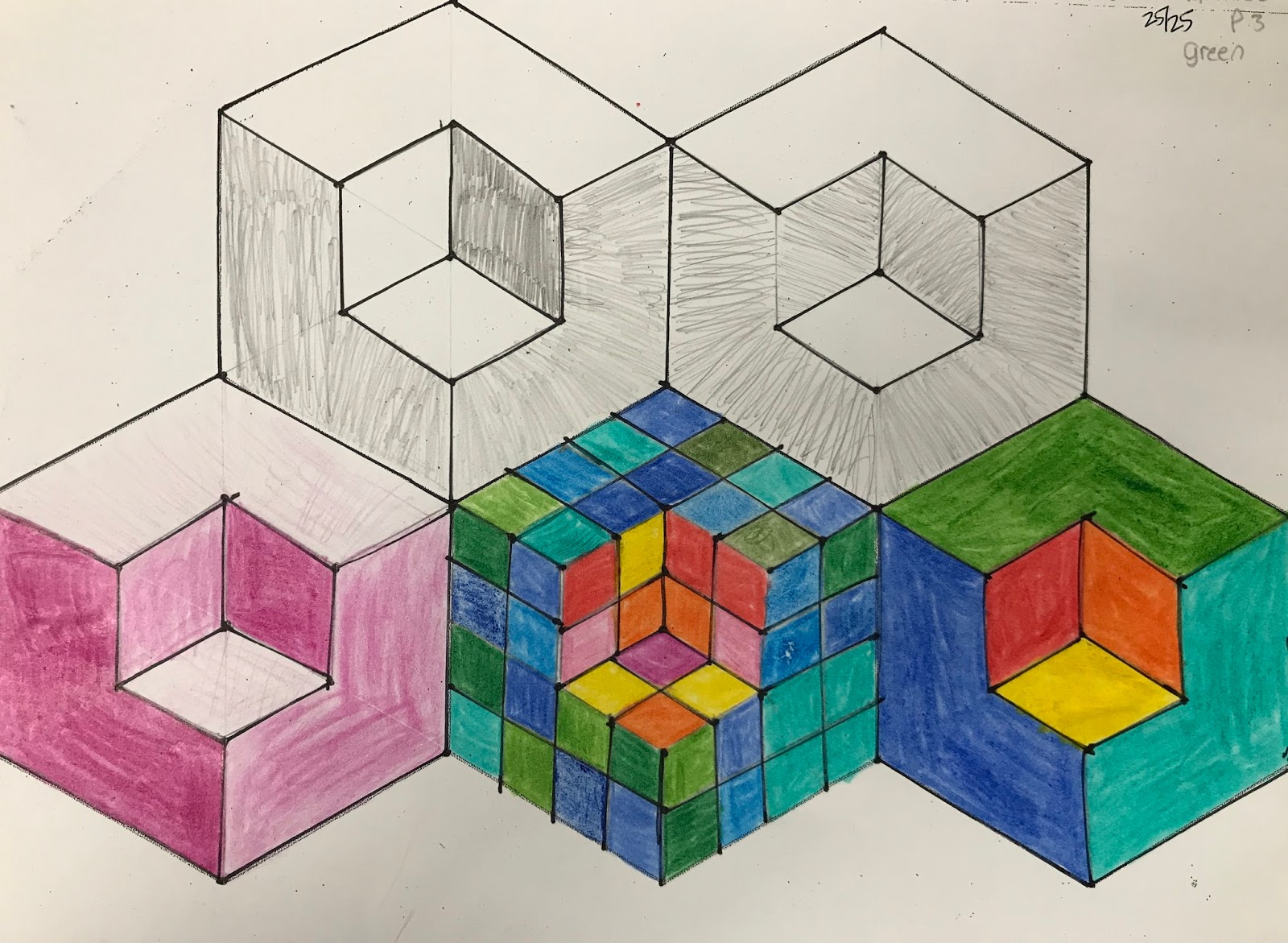 Mrs. Wille's Art Room: Op Art Cubes