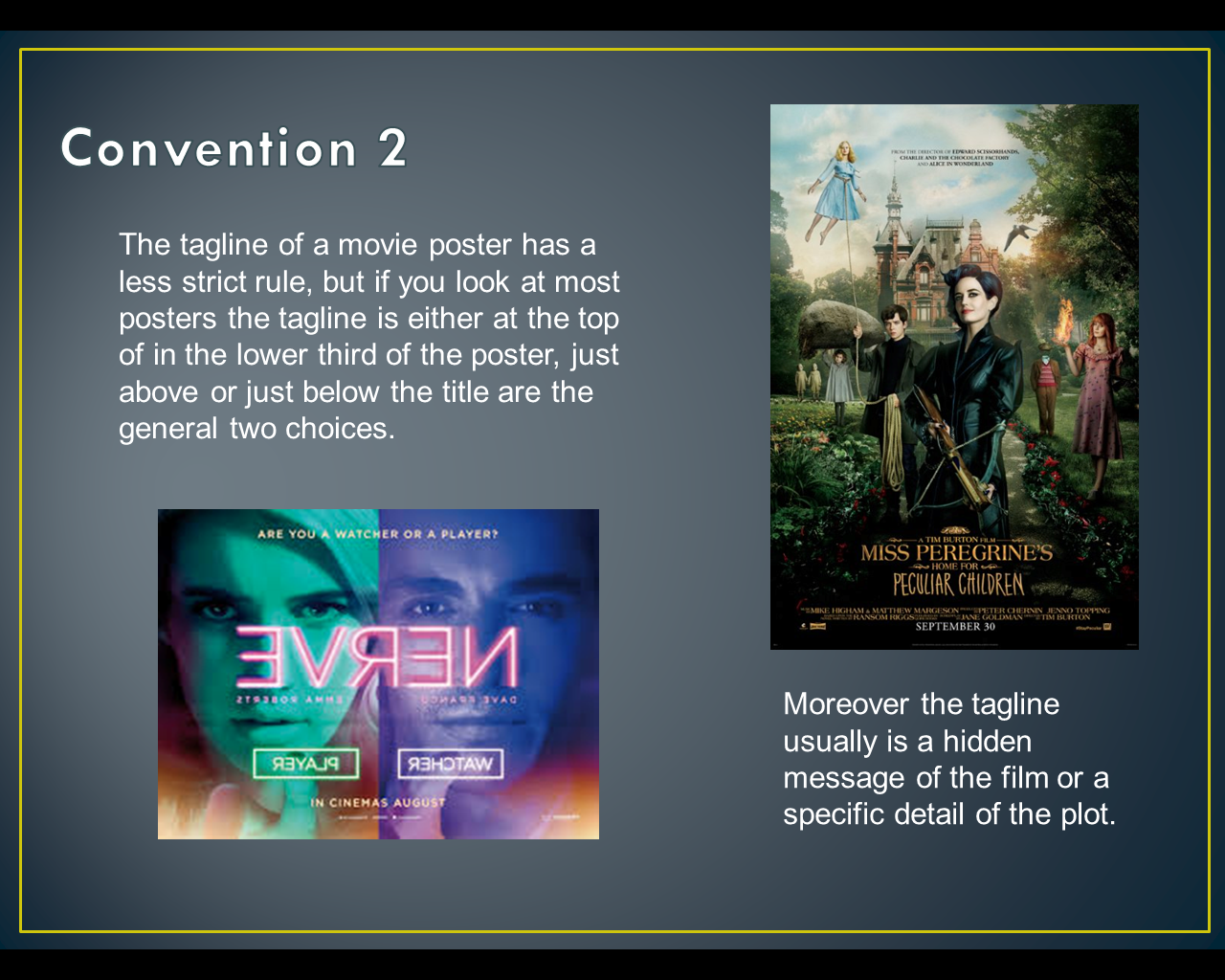 Alannah's A2 Media : Codes and conventions of posters